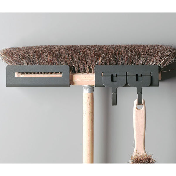 Hafele Broom Holder with hooks | Hafele Home – HAFELE HOME