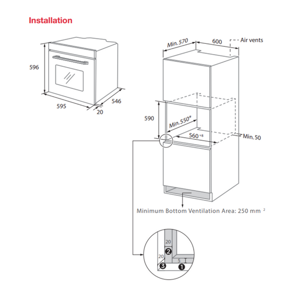 Hafele Fan-Forced Oven, 90cm 9 Function | Hafele Home – HAFELE HOME