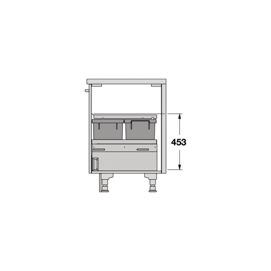 3 Pail Euro Cargo Waste Bin ST45 | Hafele Home – HAFELE HOME